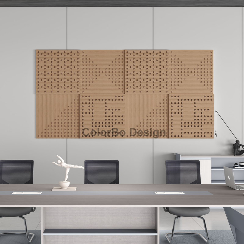 Stylish Perforated Timber Wall Panels for Sound Absorption from China ...